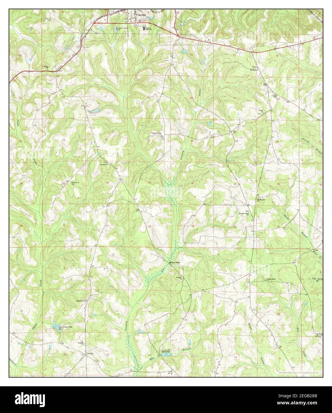 Clayton South, Alabama, map 1967, 1:24000, United States of America by ...