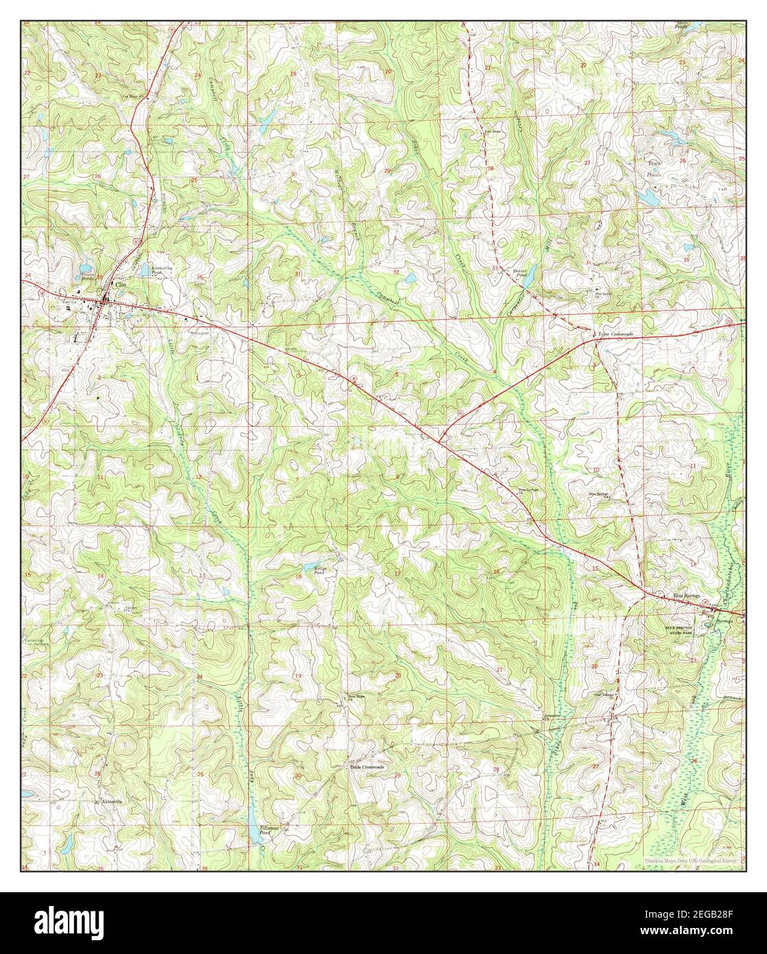 Map of clio Cut Out Stock Images & Pictures - Alamy