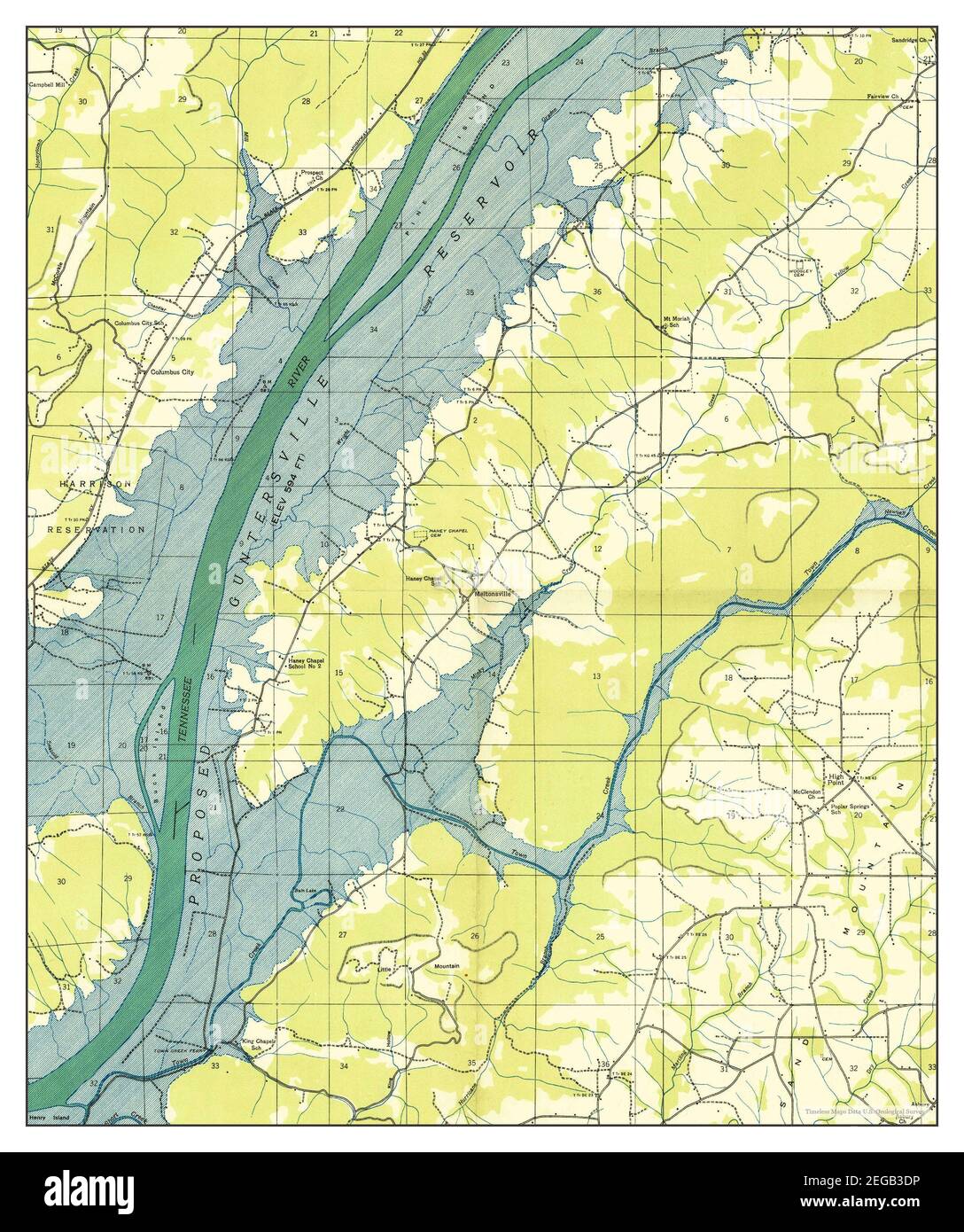 Columbus City, Alabama, map 1936, 1:24000, United States of America by ...