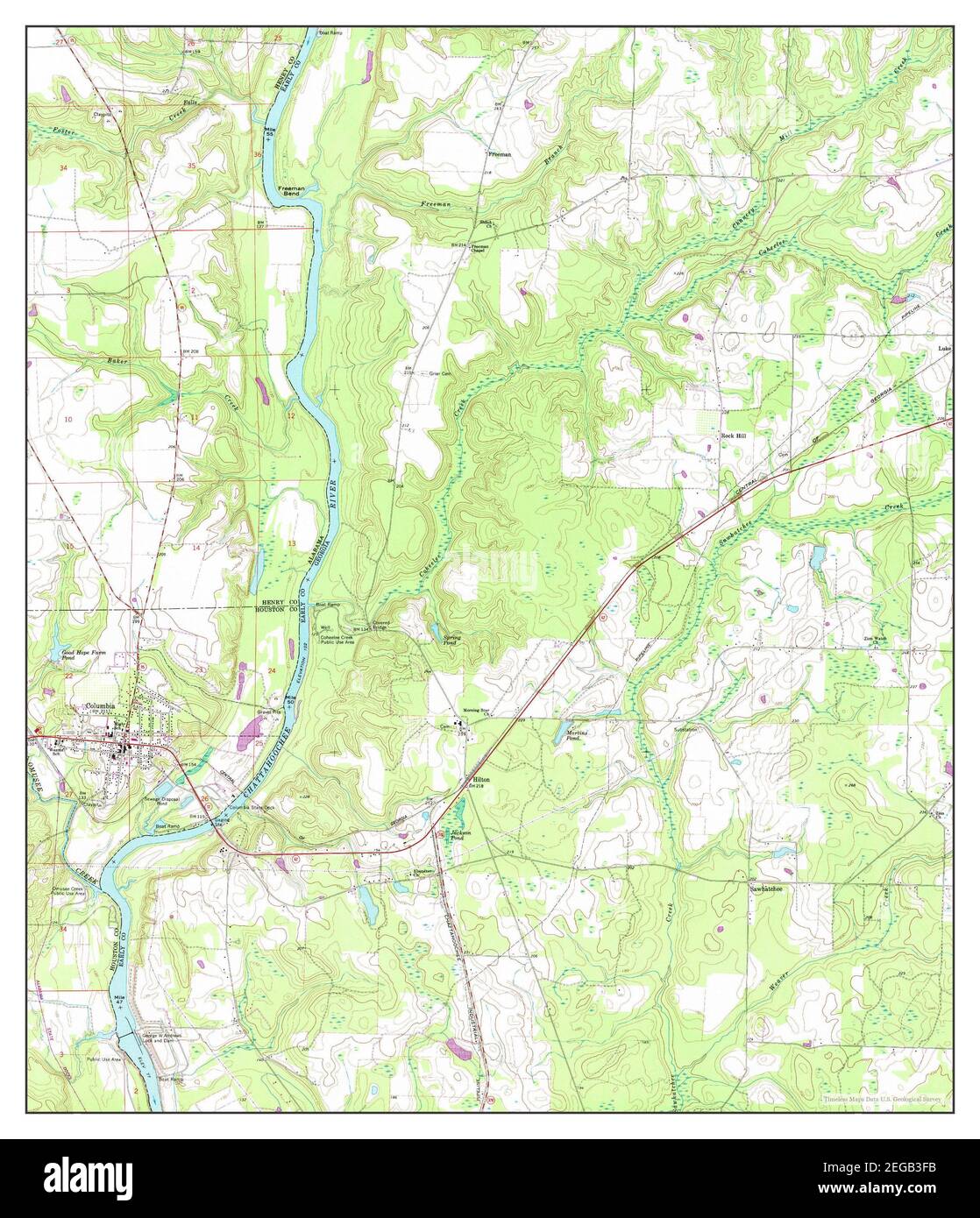 Columbia, Alabama, map 1970, 1:24000, United States of America by ...