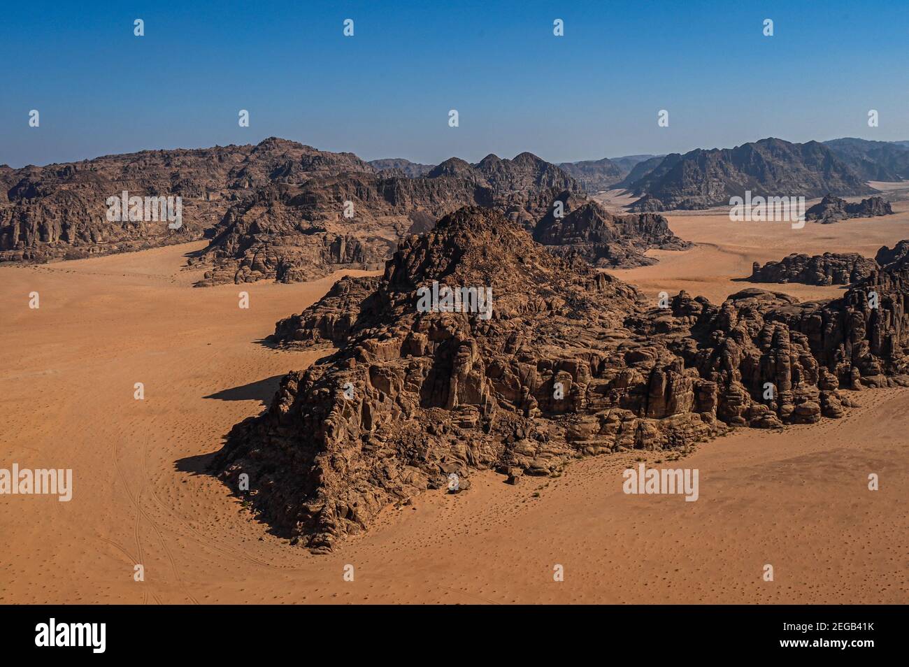 Landscape during the 8th stage of the Dakar 2021 between Sakaka and ...