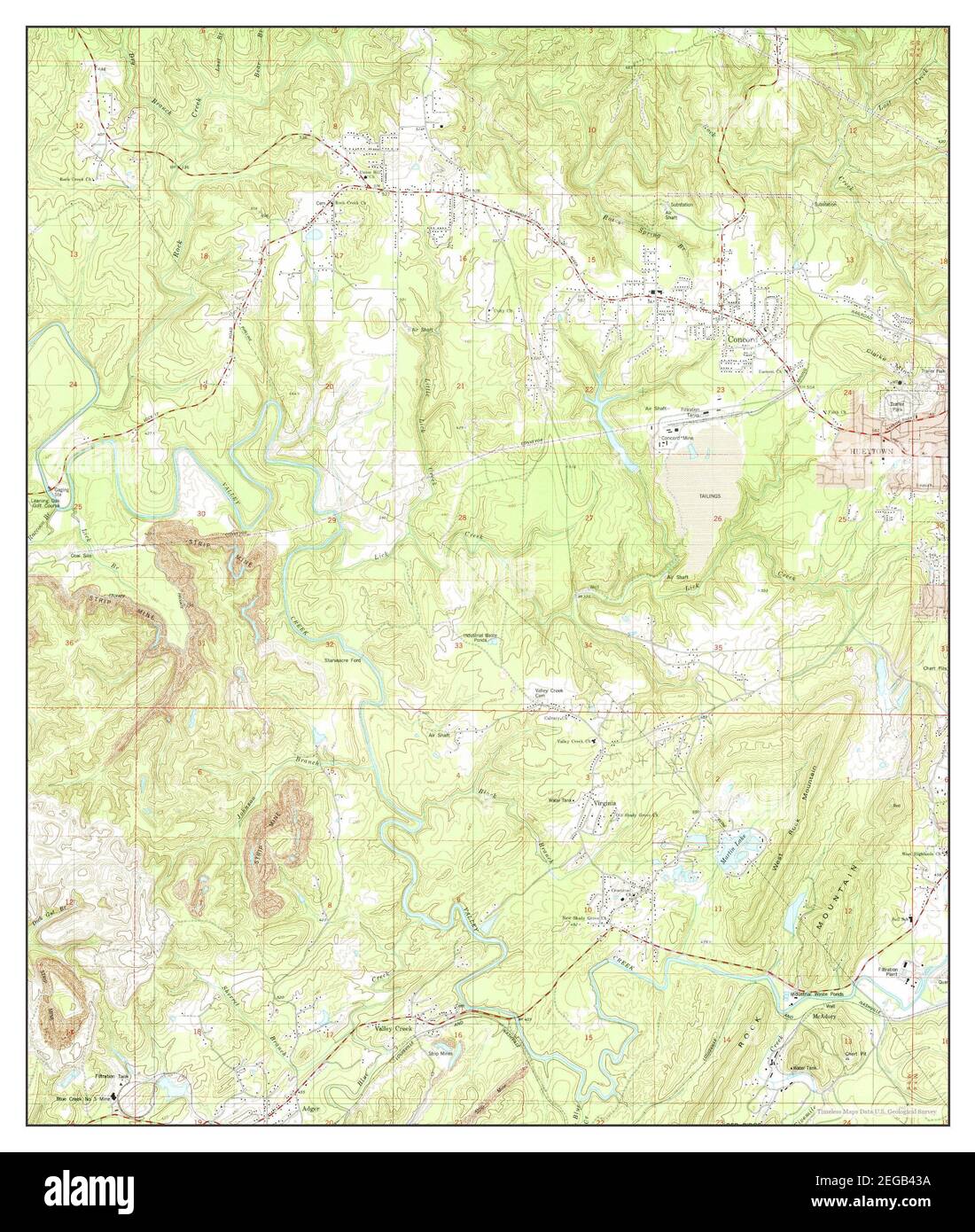 Concord, Alabama, map 1979, 1:24000, United States of America by ...