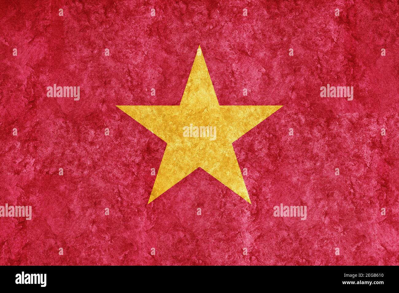 Vietnam Metallic flag, Textured flag, grunge flag Stock Photo - Alamy