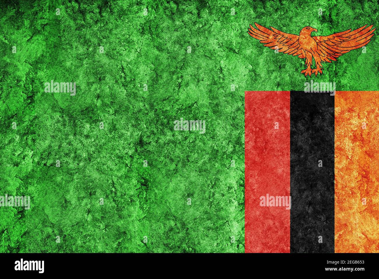 Zambia Metallic flag, Textured flag, grunge flag Stock Photo - Alamy