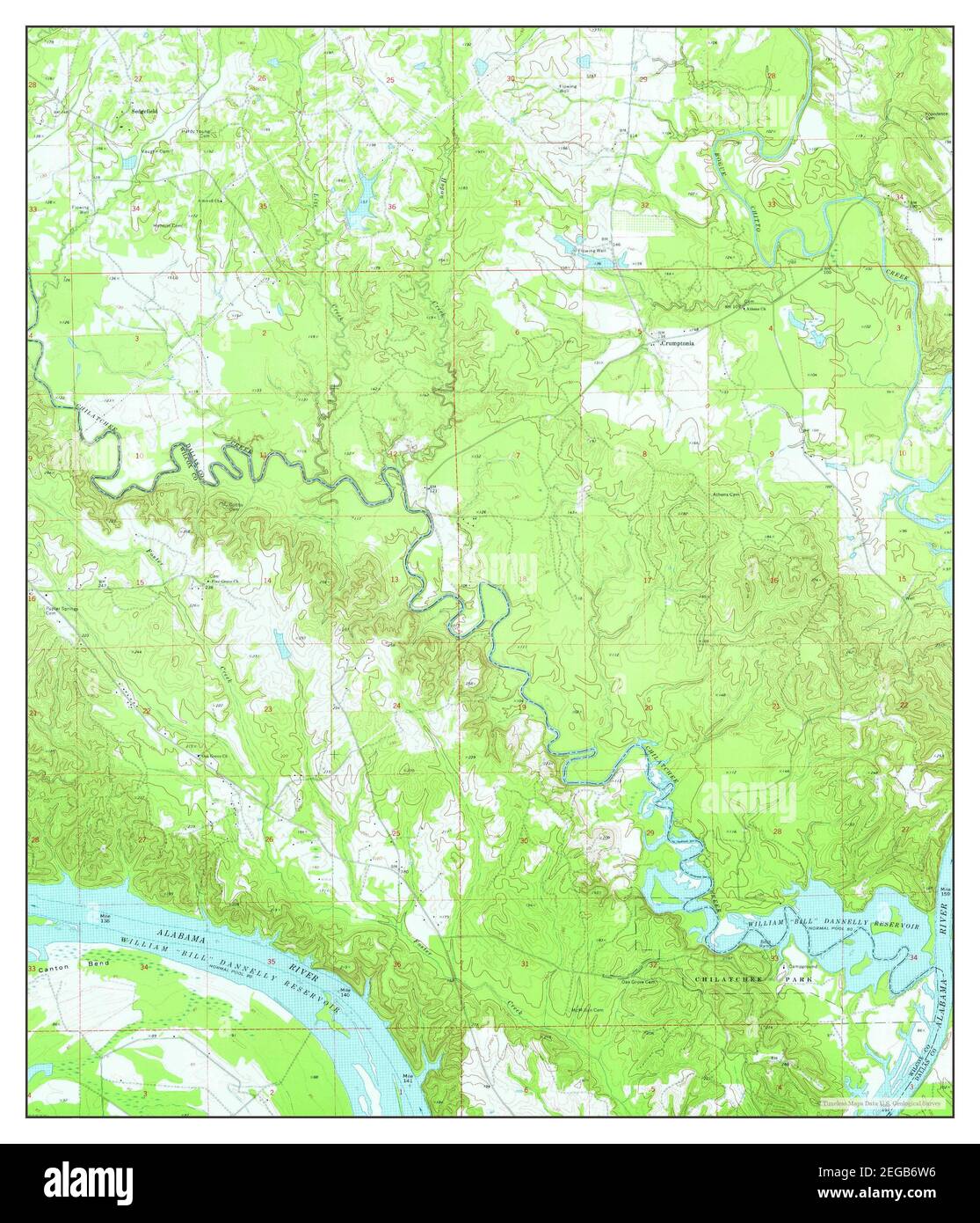 Crumptonia, Alabama, map 1974, 1:24000, United States of America by ...