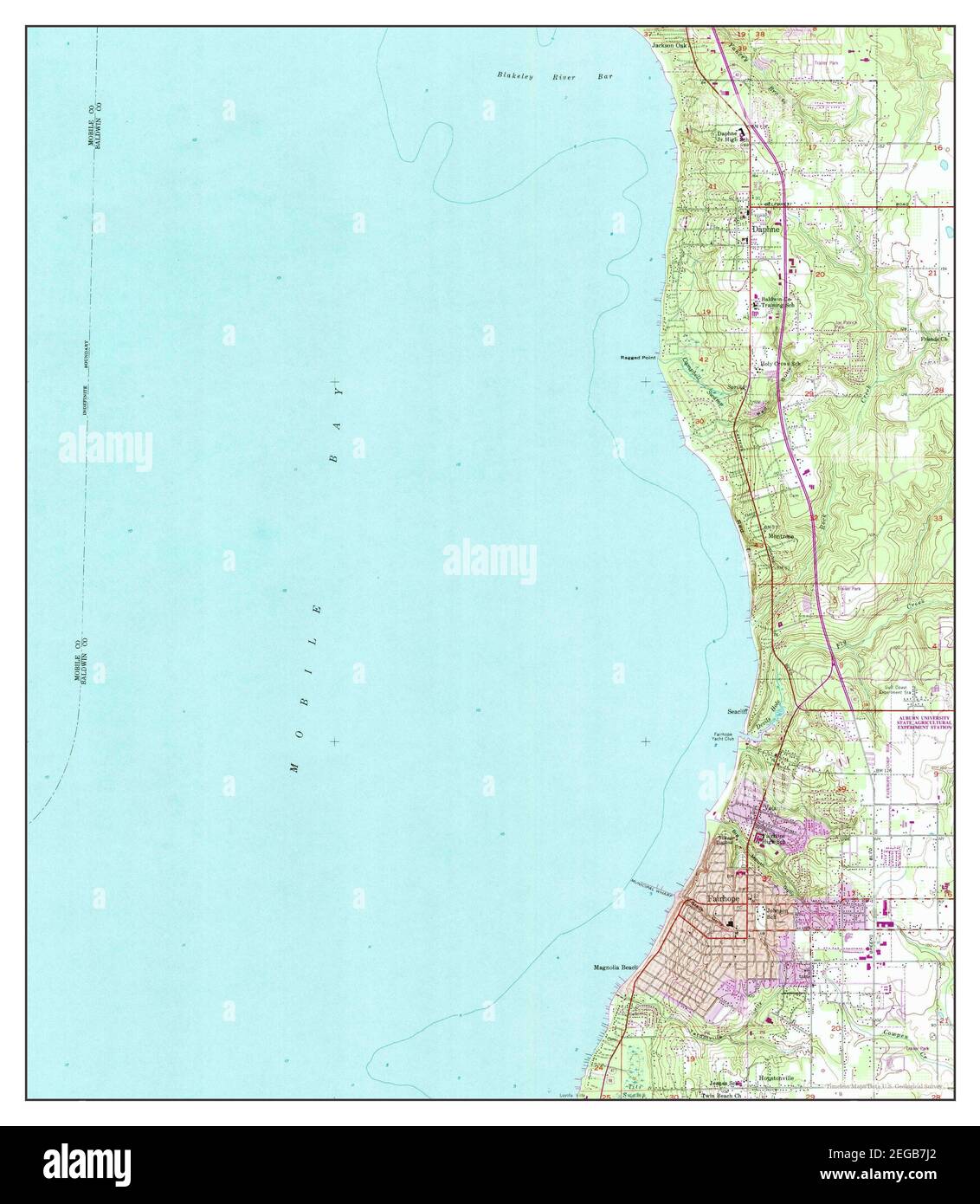 Daphne, Alabama, map 1953, 1:24000, United States of America by ...