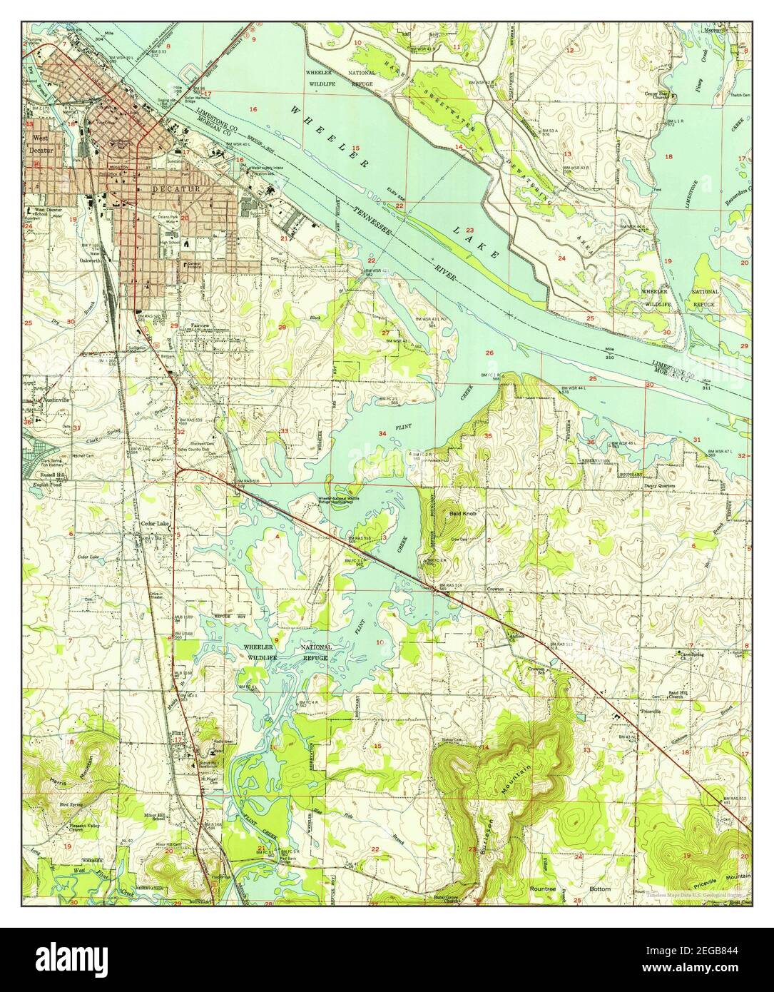 Decatur, Alabama, map 1950, 1:24000, United States of America by ...