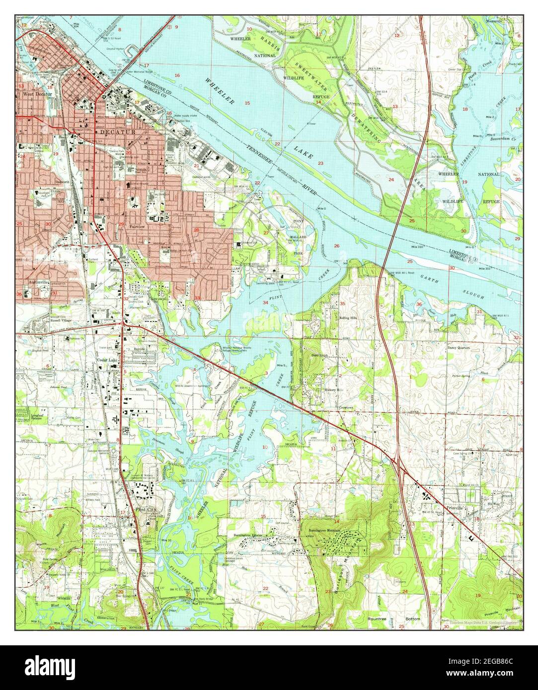 Decatur, Alabama, map 1975, 1:24000, United States of America by ...