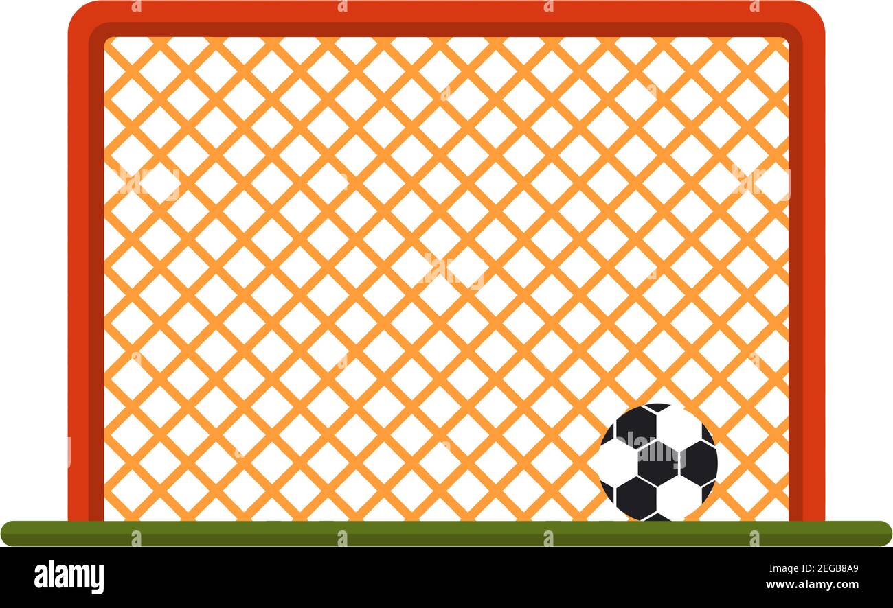 Soccer ball at football gate vector isolated on white Stock Vector ...