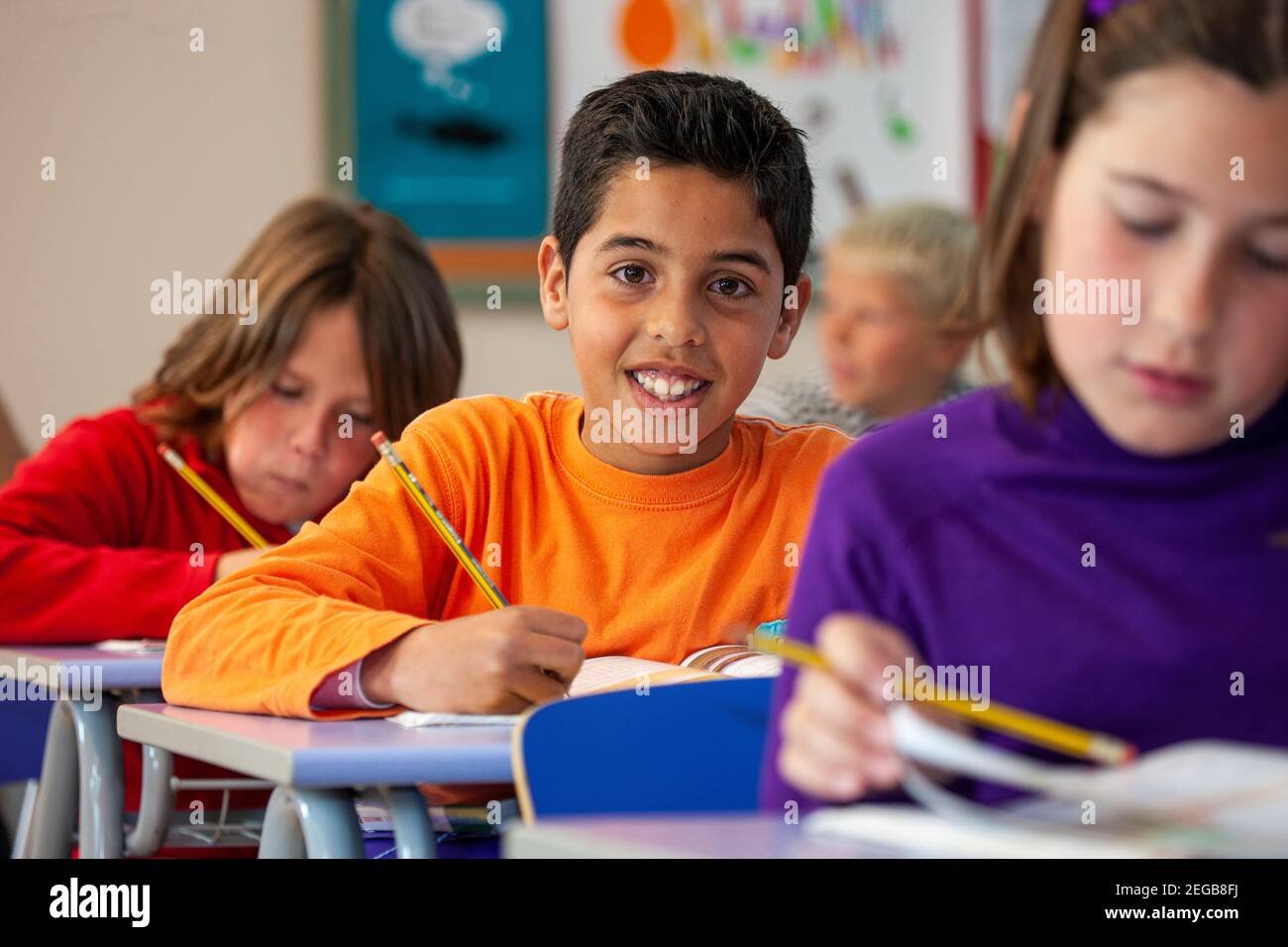 School children in a classroom Stock Photo - Alamy
