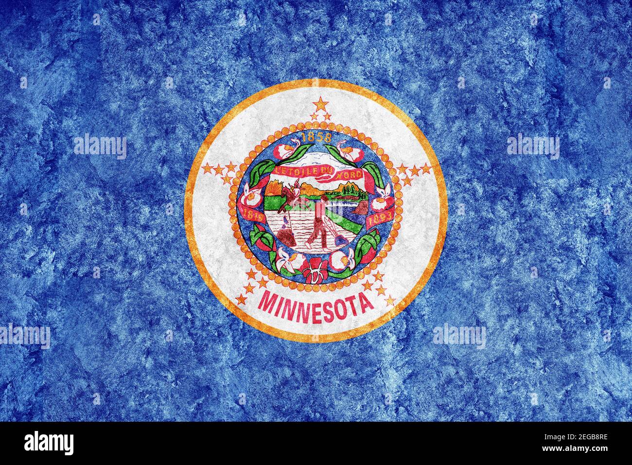 Metallic Minnesota state flag, Minnesota flag background Metallic ...