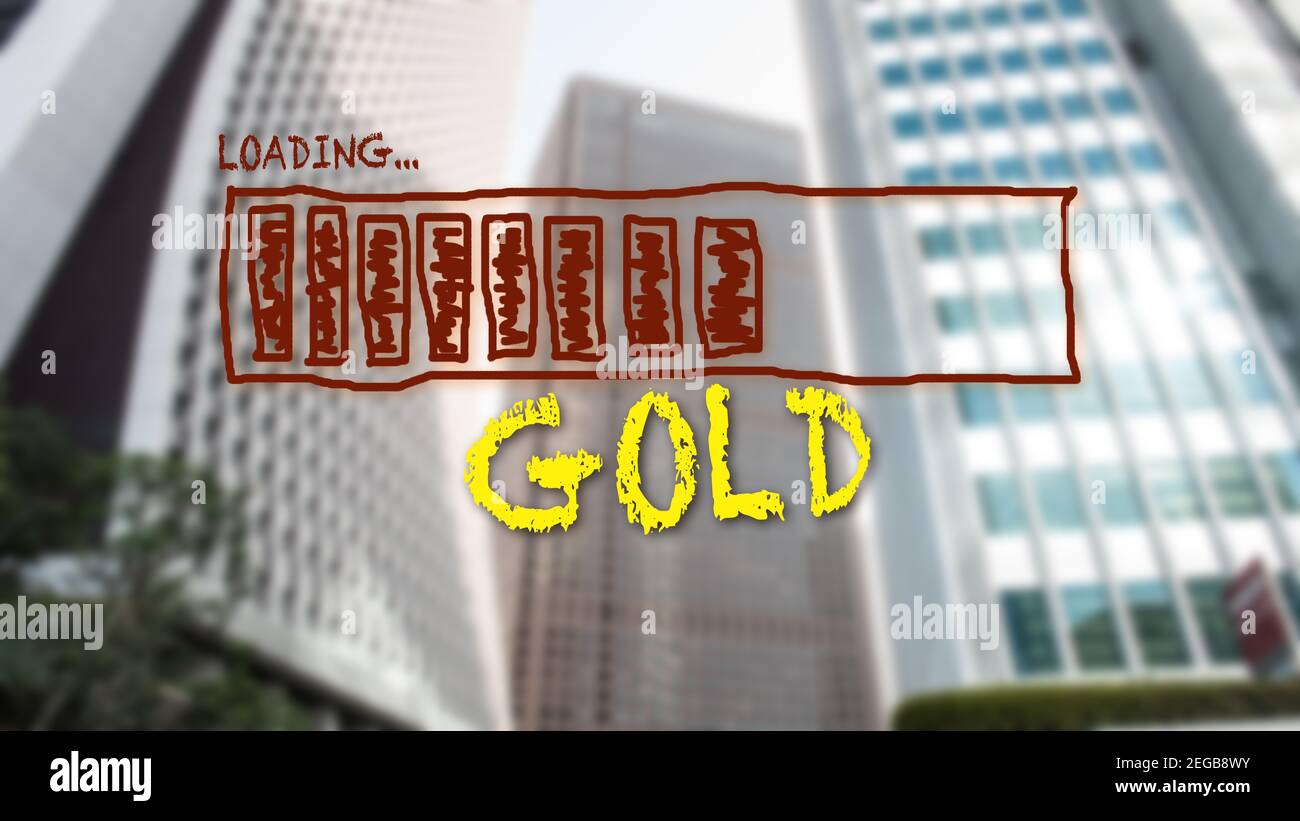 Street Sign the Direction Way to Gold Stock Photo - Alamy