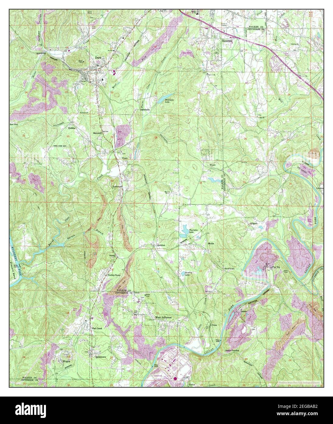 Dora, Alabama, map 1971, 1:24000, United States of America by Timeless ...