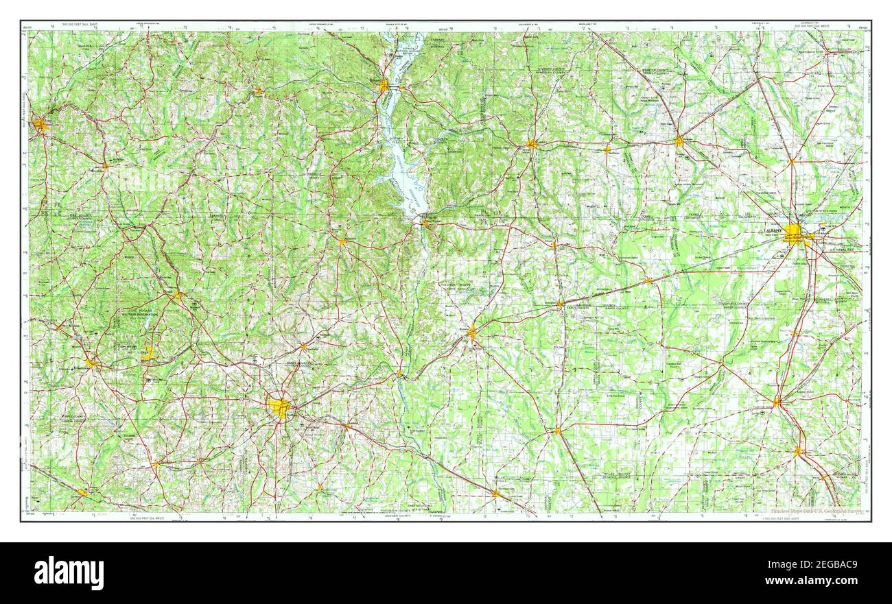 Dothan, Alabama, map 1953, 1:250000, United States of America by ...