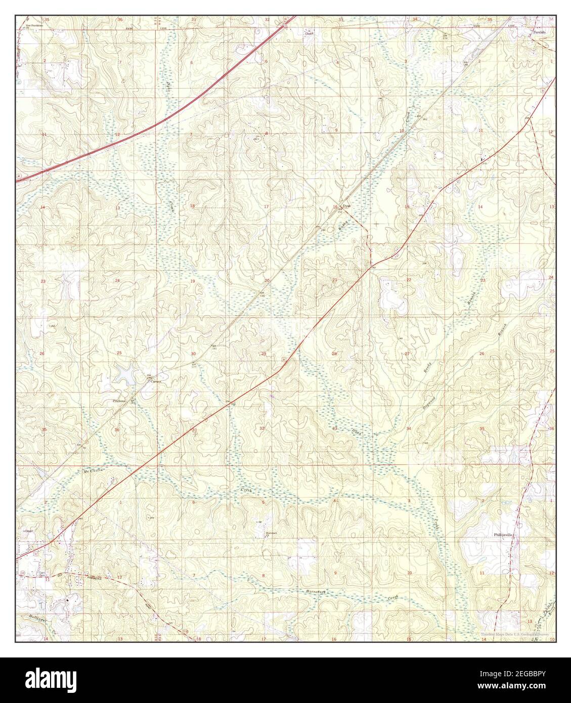 Dyas, Alabama, map 1994, 1:24000, United States of America by Timeless ...