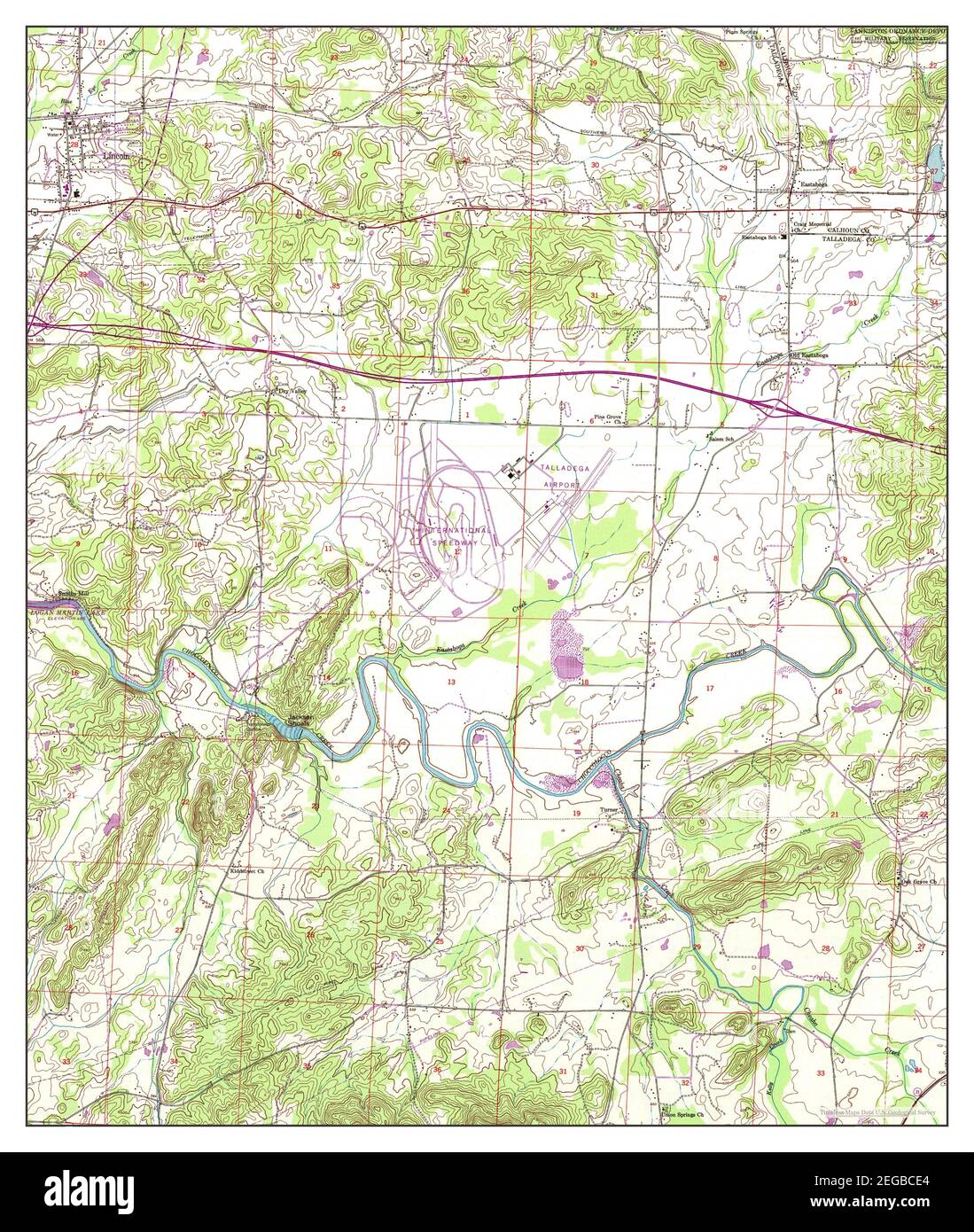 Eastaboga, Alabama, map 1947, 1:24000, United States of America by ...