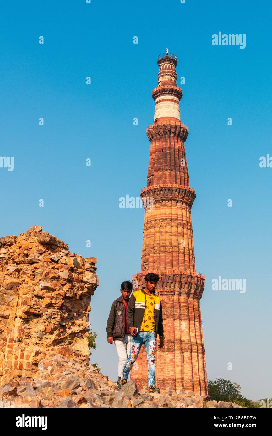 Qutub Minar (Minaret) a highest minaret in India standing 73 M tall ...