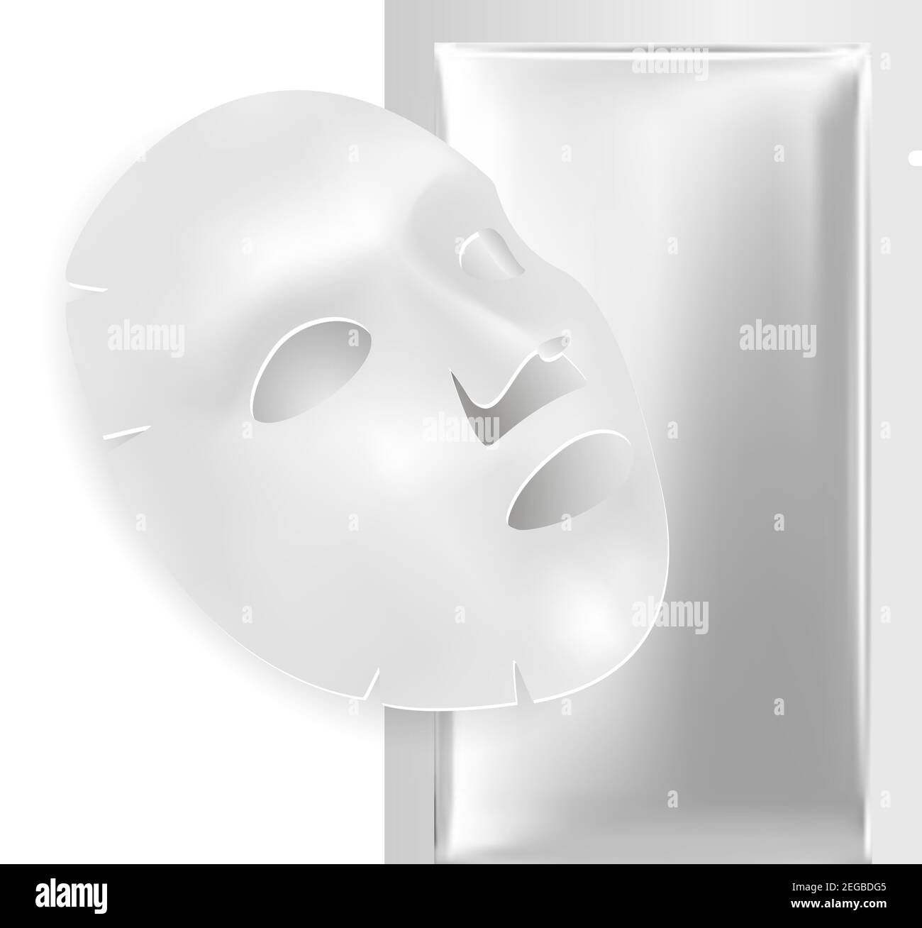 Face mask. Facial sheet package. Beauty Cosmetic product design ...