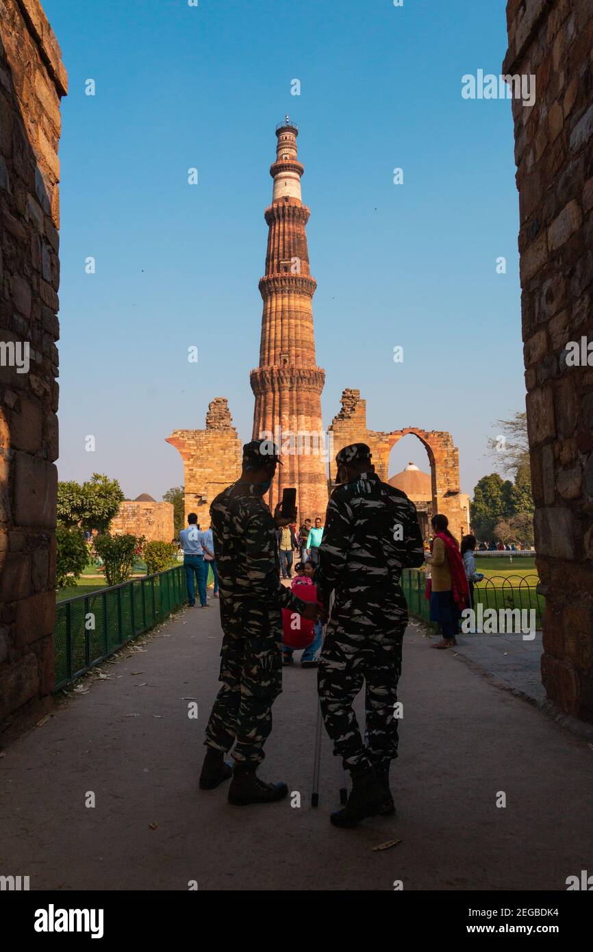 Qutub Minar (Minaret) a highest minaret in India standing 73 M tall ...