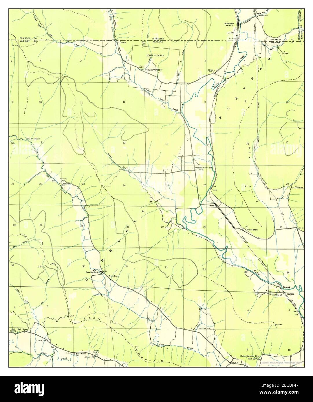 Eureka, Alabama, map 1936, 1:24000, United States of America by ...