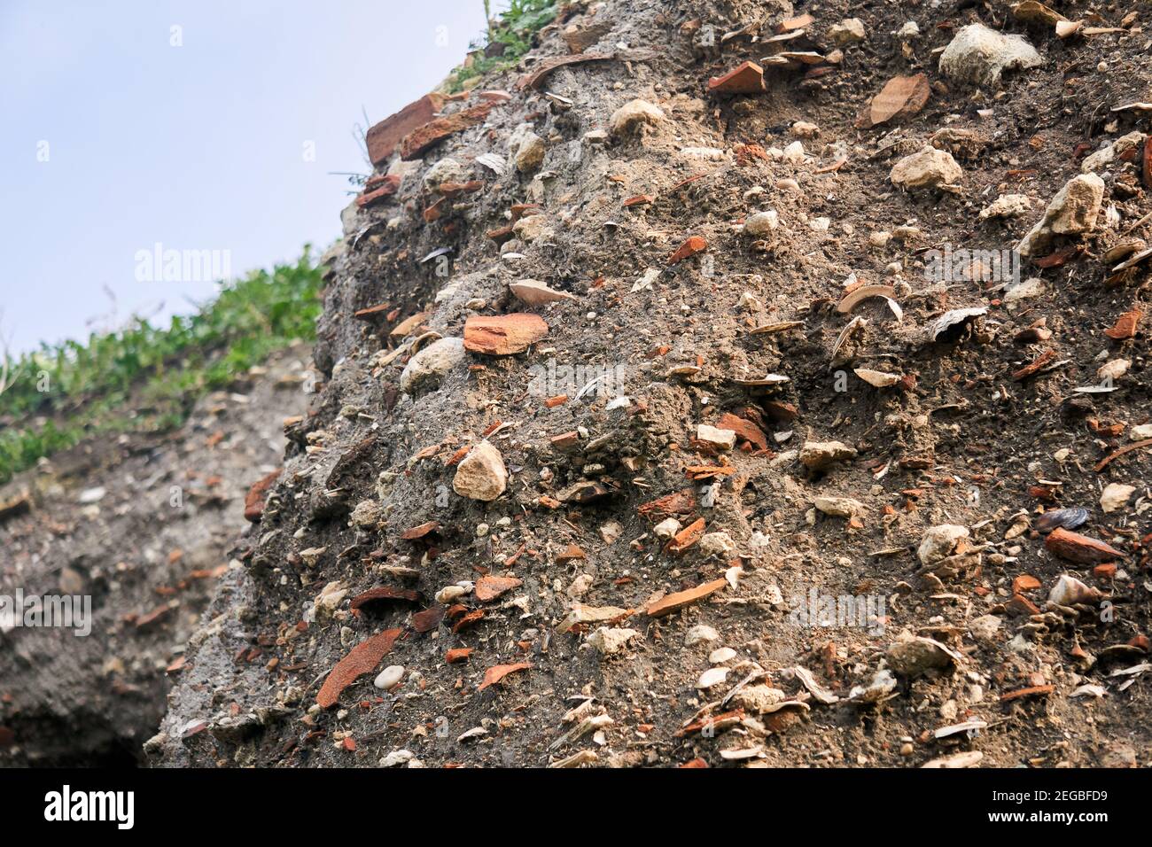occupation earth - deposits under a layer of turf at the site of an ...