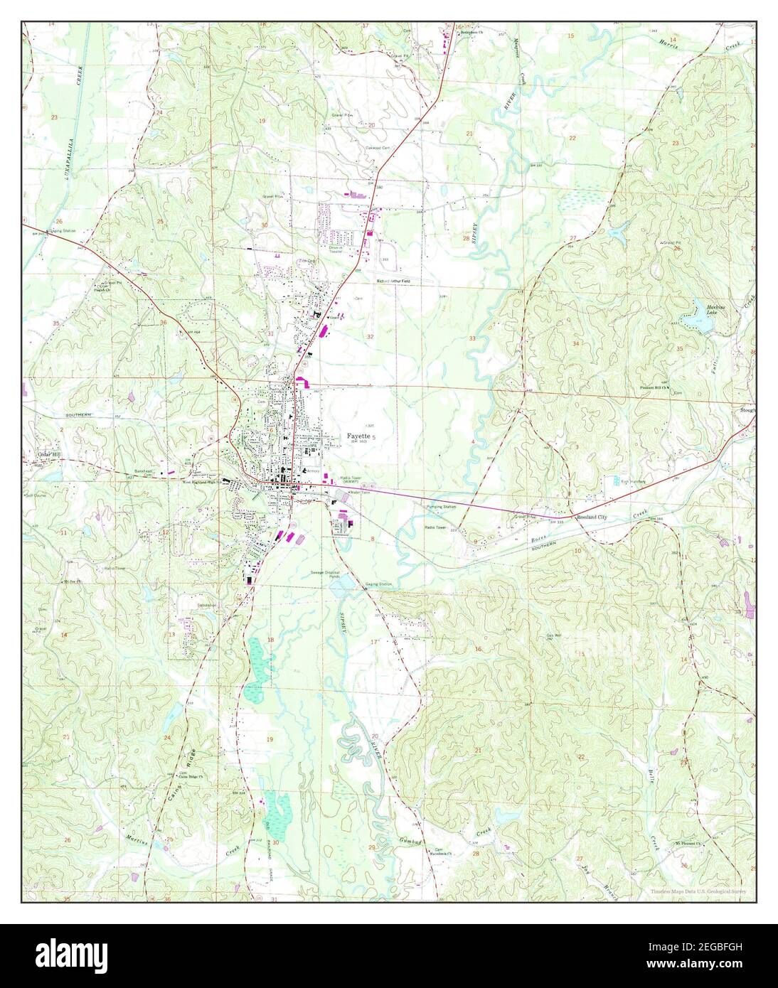 Fayette, Alabama, map 1967, 1:24000, United States of America by ...