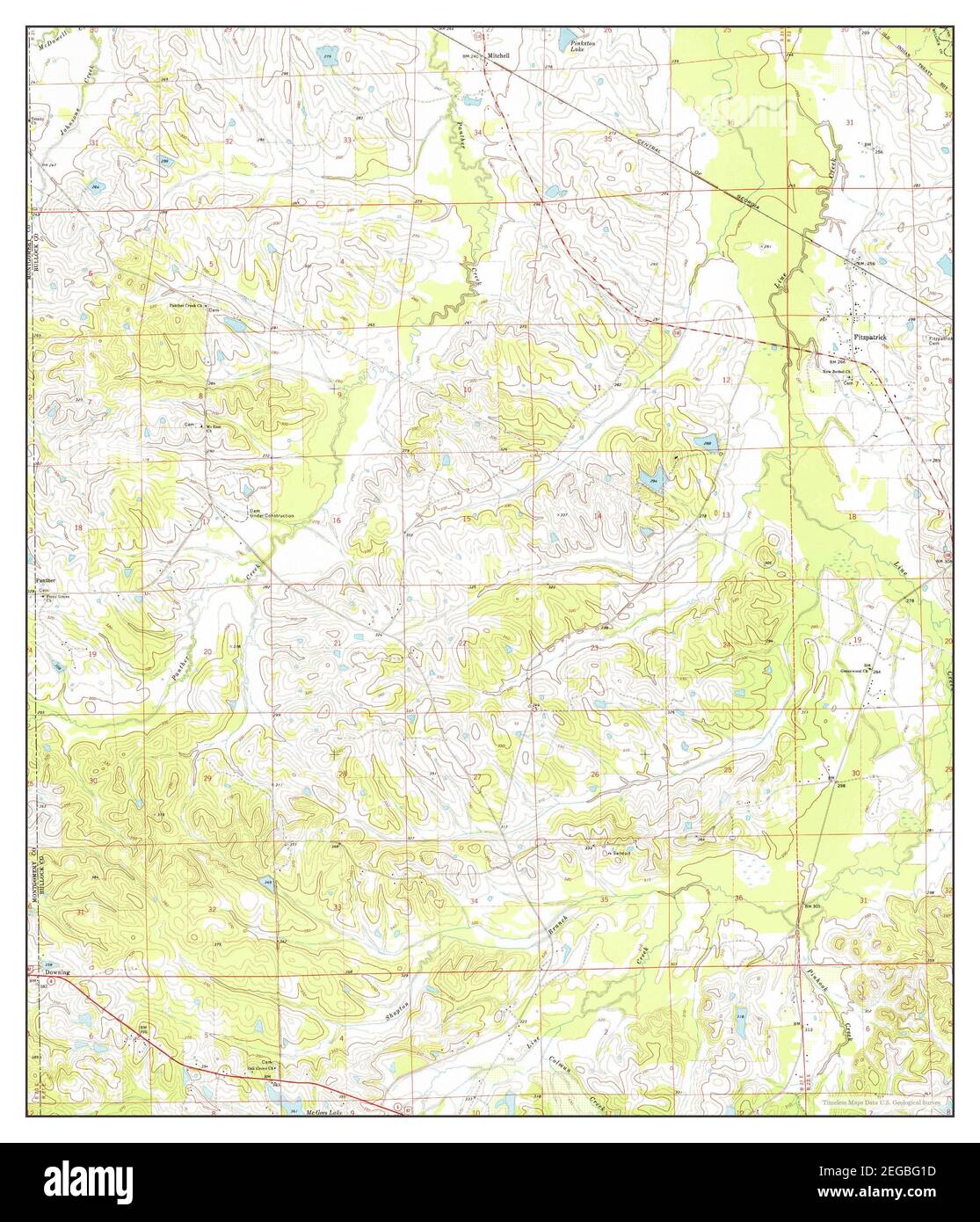 Fitzpatrick, Alabama, map 1971, 1:24000, United States of America by ...
