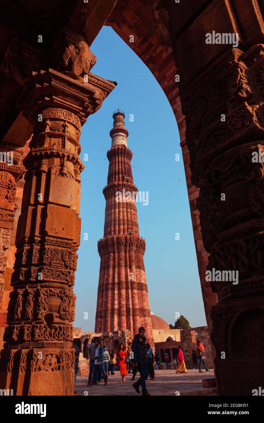 Qutub Minar (Minaret) a highest minaret in India standing 73 M tall ...