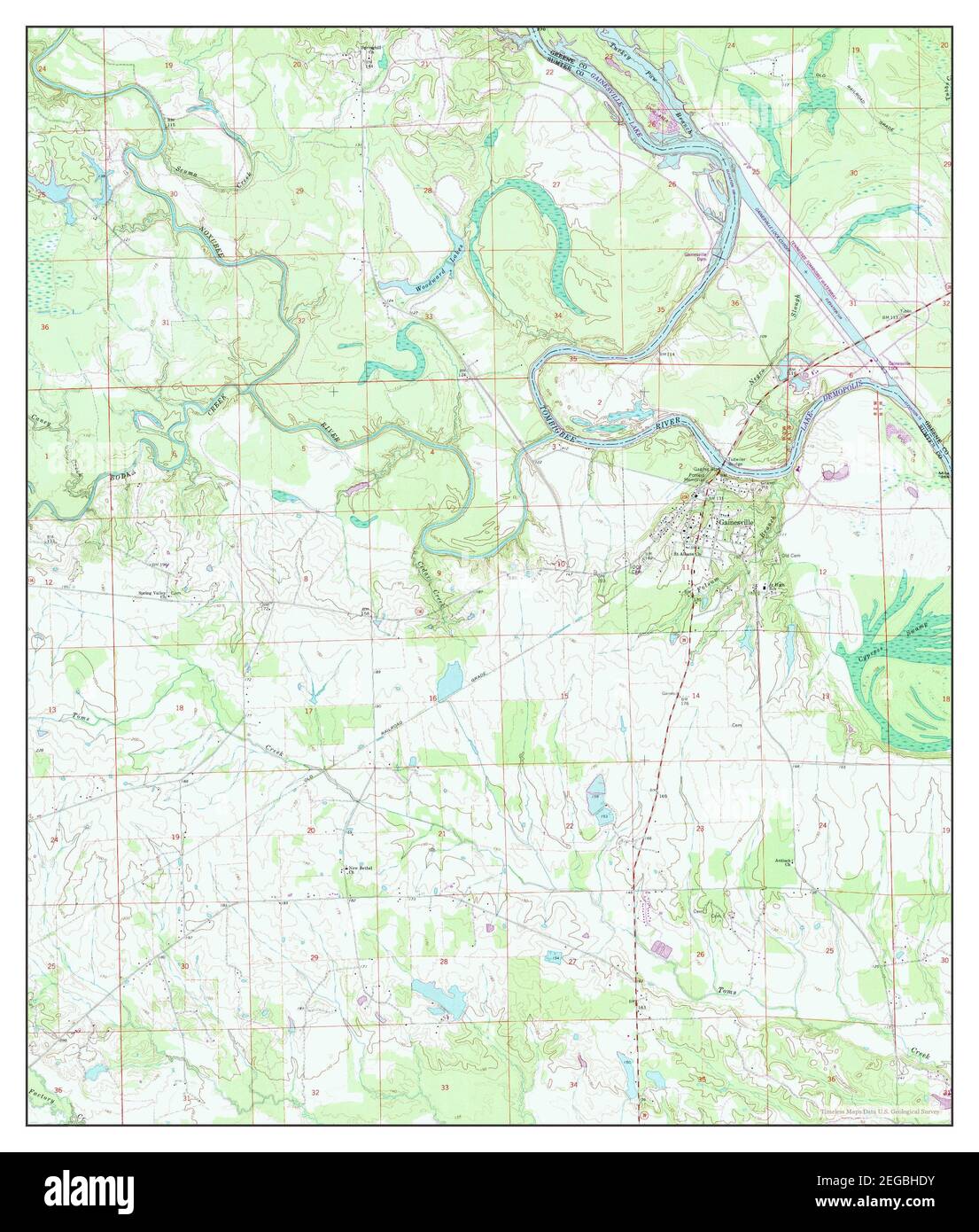 Gainesville, Alabama, map 1970, 1:24000, United States of America by ...