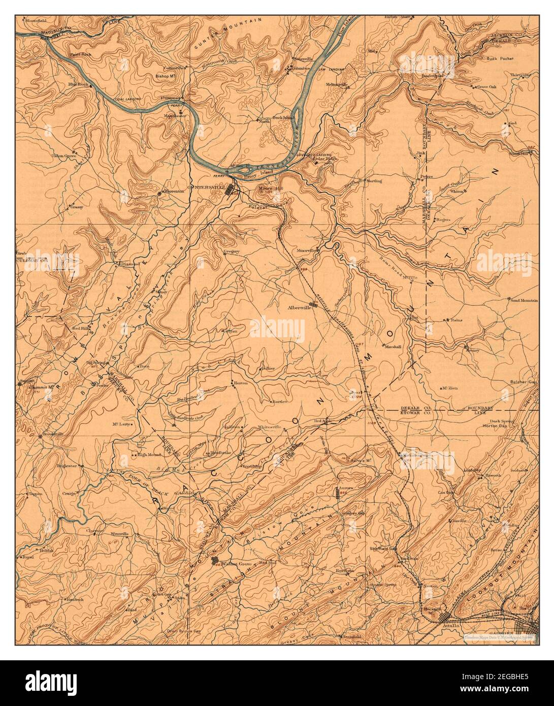 Gadsden alabama map Cut Out Stock Images & Pictures - Alamy