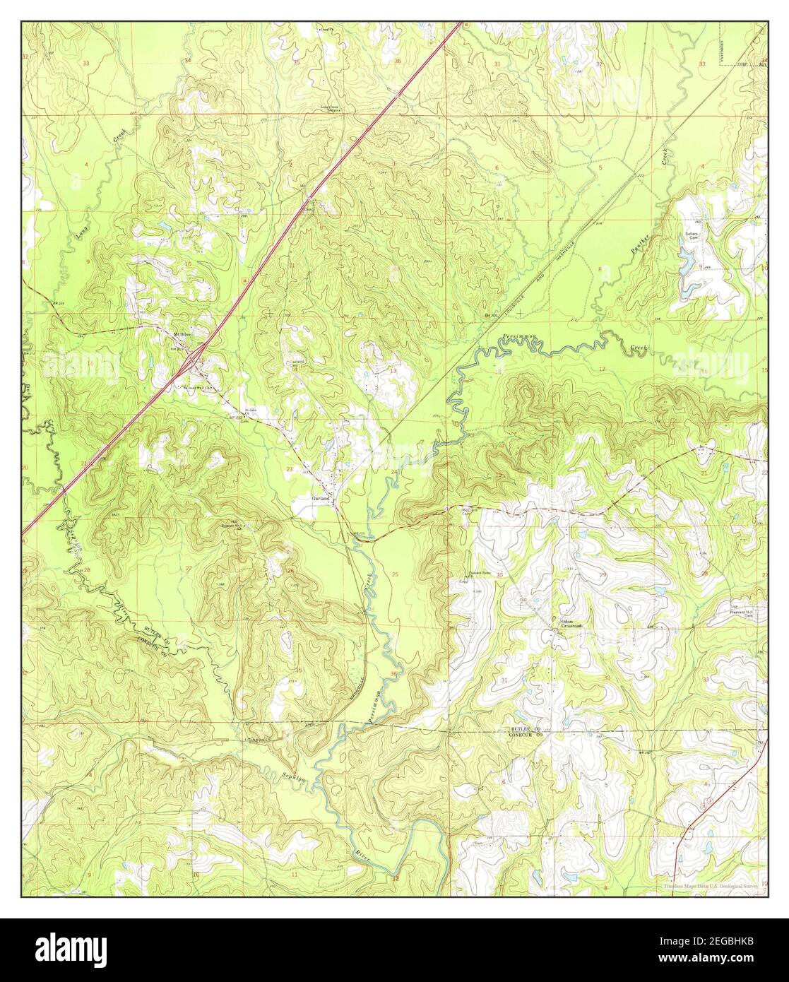 Garland, Alabama, map 1971, 1:24000, United States of America by ...