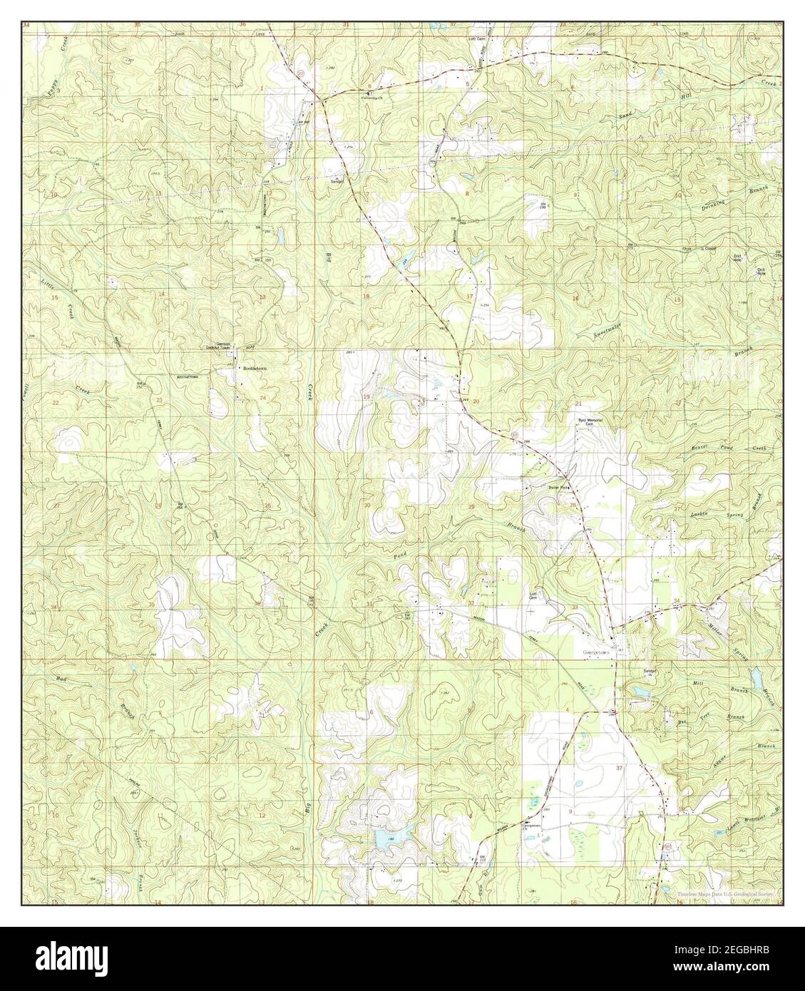 Georgetown, Alabama, map 1982, 1:24000, United States of America by ...