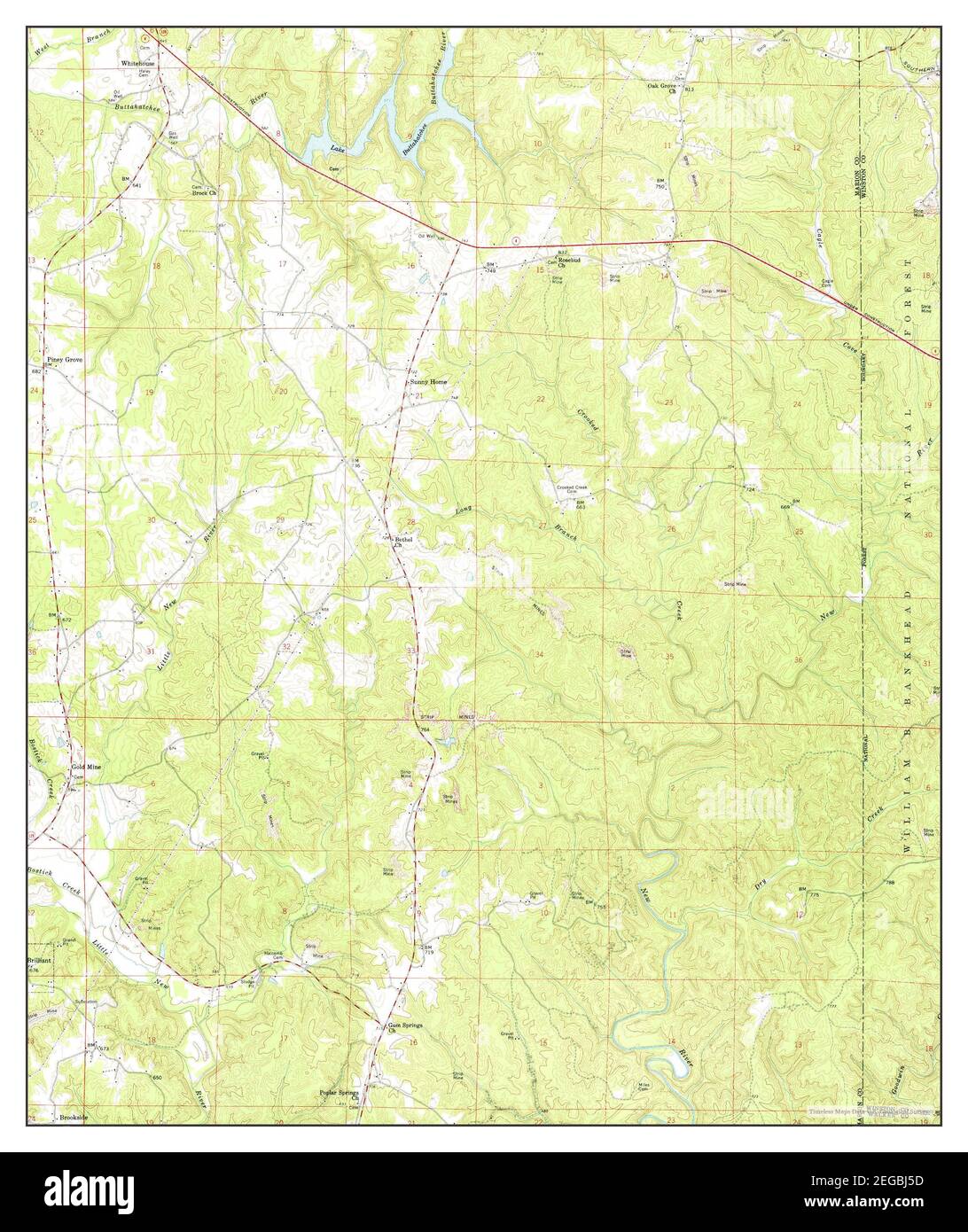 Gold Mine, Alabama, map 1958, 1:24000, United States of America by ...