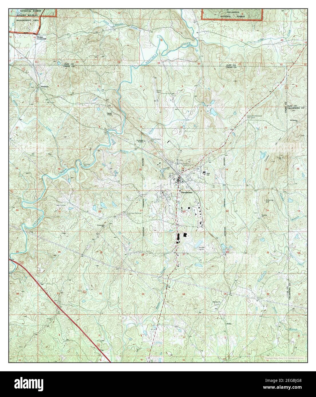 Goodwater map hi-res stock photography and images - Alamy