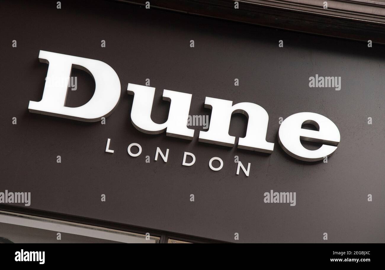 General View of a Dune store in London Stock Photo - Alamy