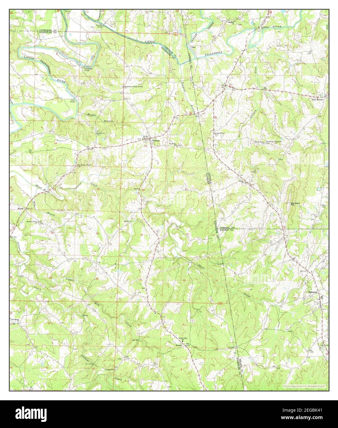 Graham county map hi-res stock photography and images - Alamy