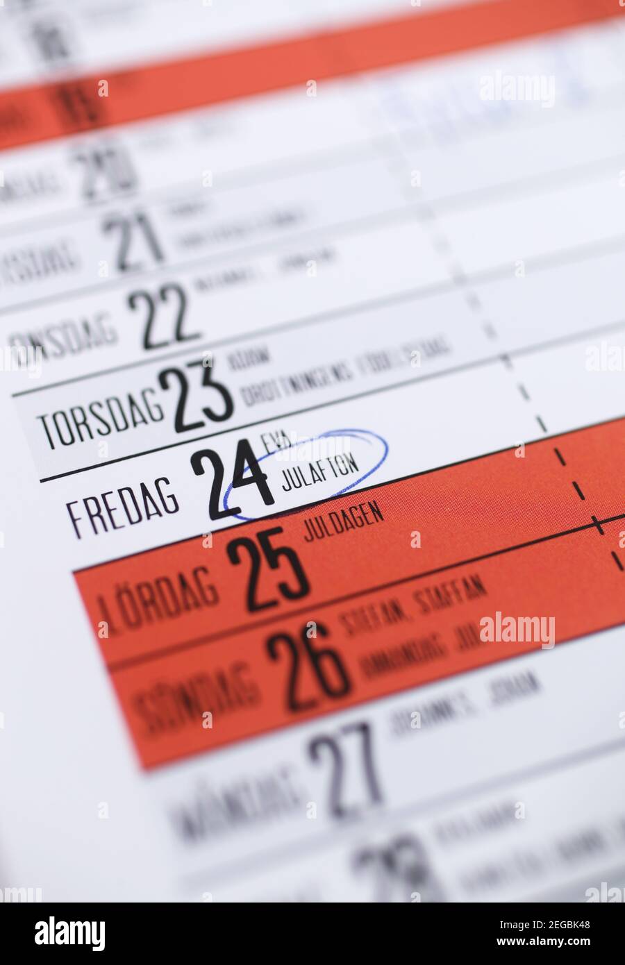 24 december calender hi-res stock photography and images - Alamy