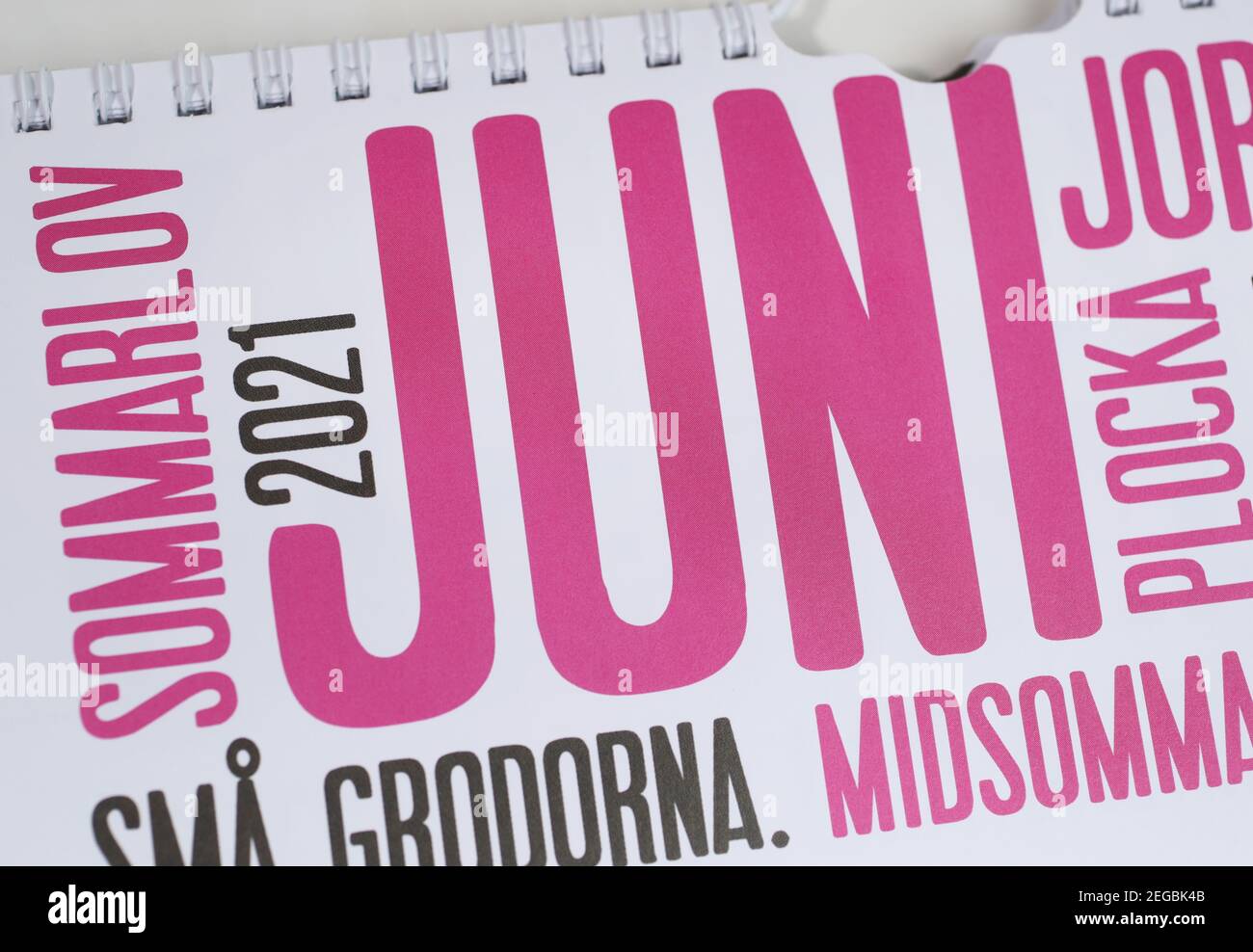 June 2021 calendar hi-res stock photography and images - Alamy