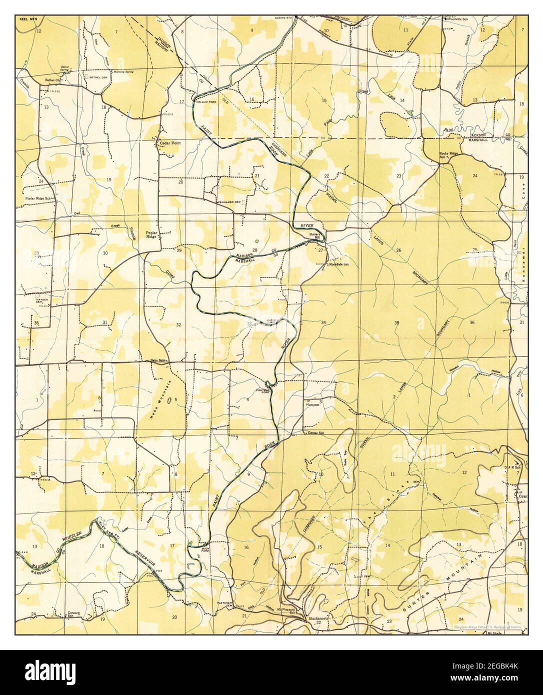 Old map of grant Cut Out Stock Images & Pictures - Alamy