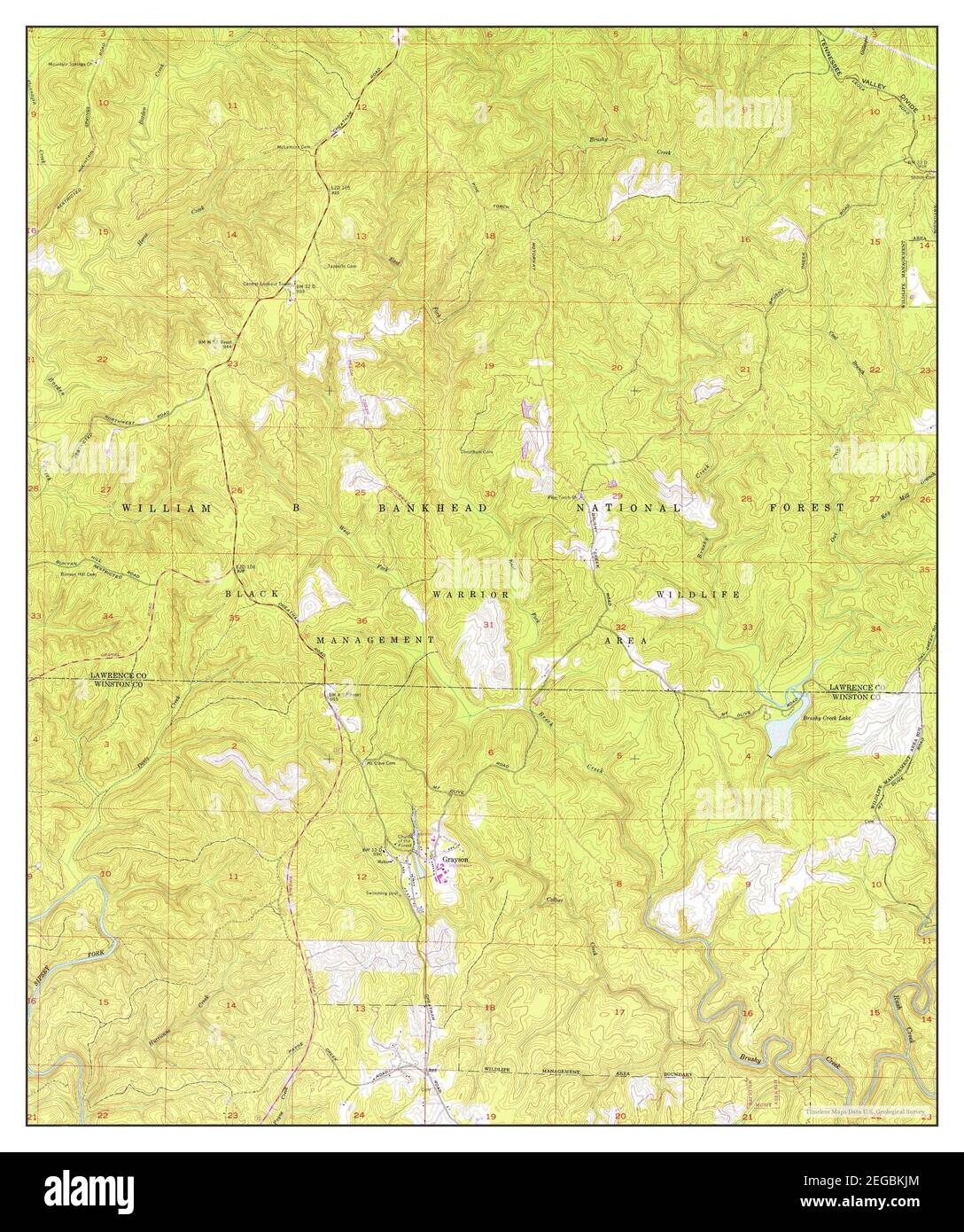 Grayson, Alabama, map 1960, 1:24000, United States of America by ...