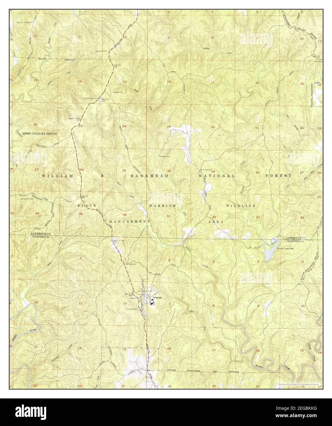 Grayson, Alabama, map 1960, 1:24000, United States of America by ...