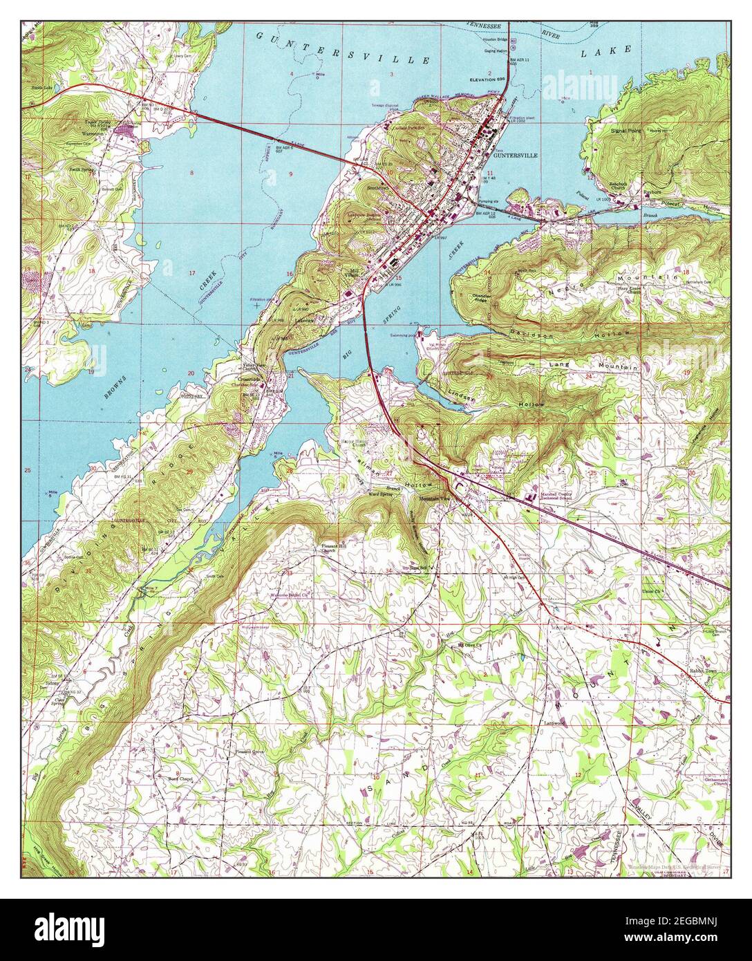 Map of guntersville Cut Out Stock Images & Pictures - Alamy