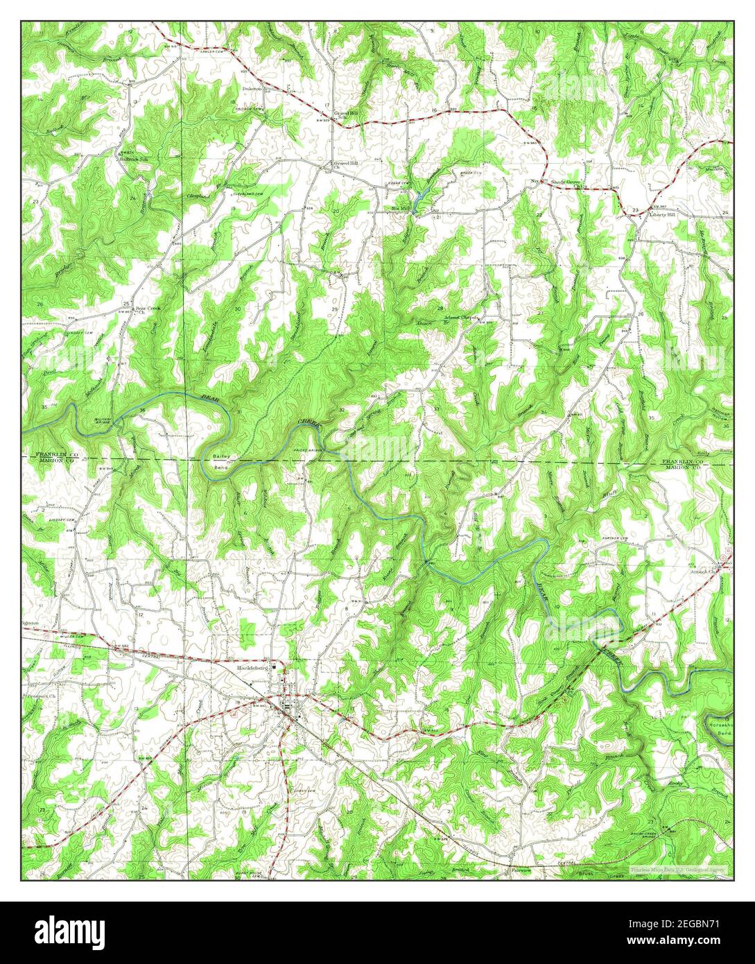 Hackleburg, Alabama, map 1946, 1:24000, United States of America by ...