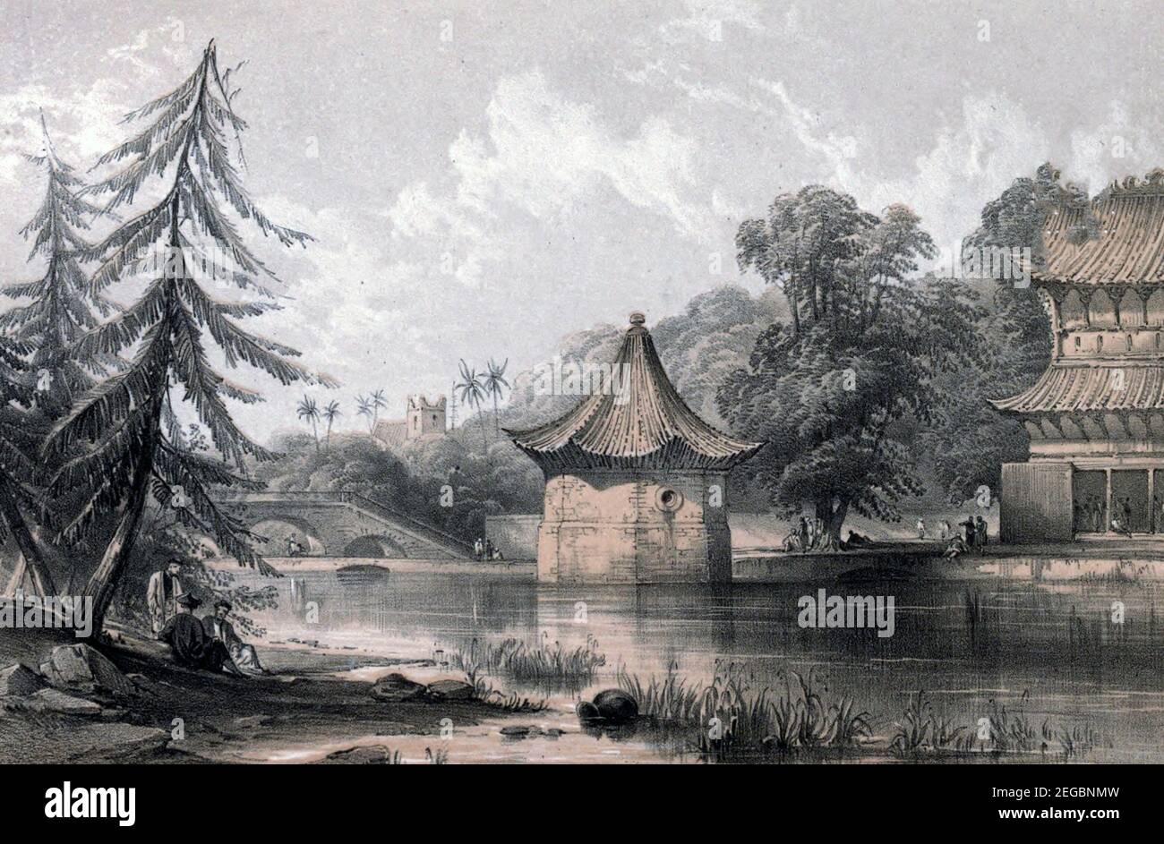 View on the Island of Poo-Too, near Chusan, 1847 Stock Photo - Alamy