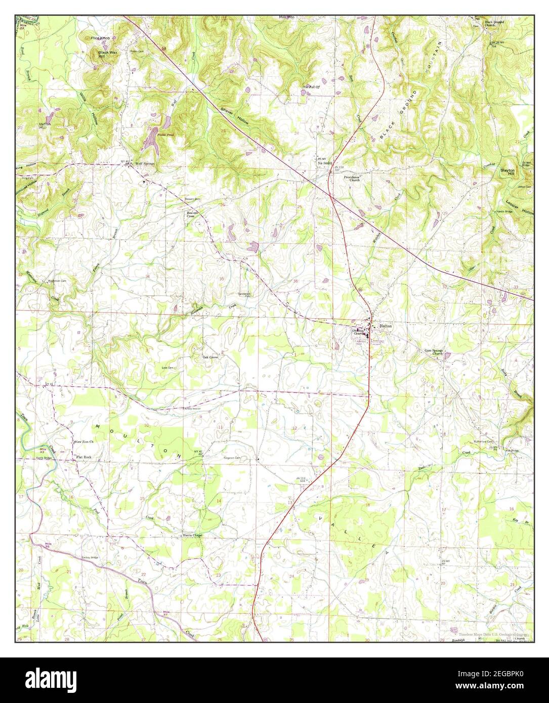 Hatton, Alabama, map 1948, 1:24000, United States of America by ...