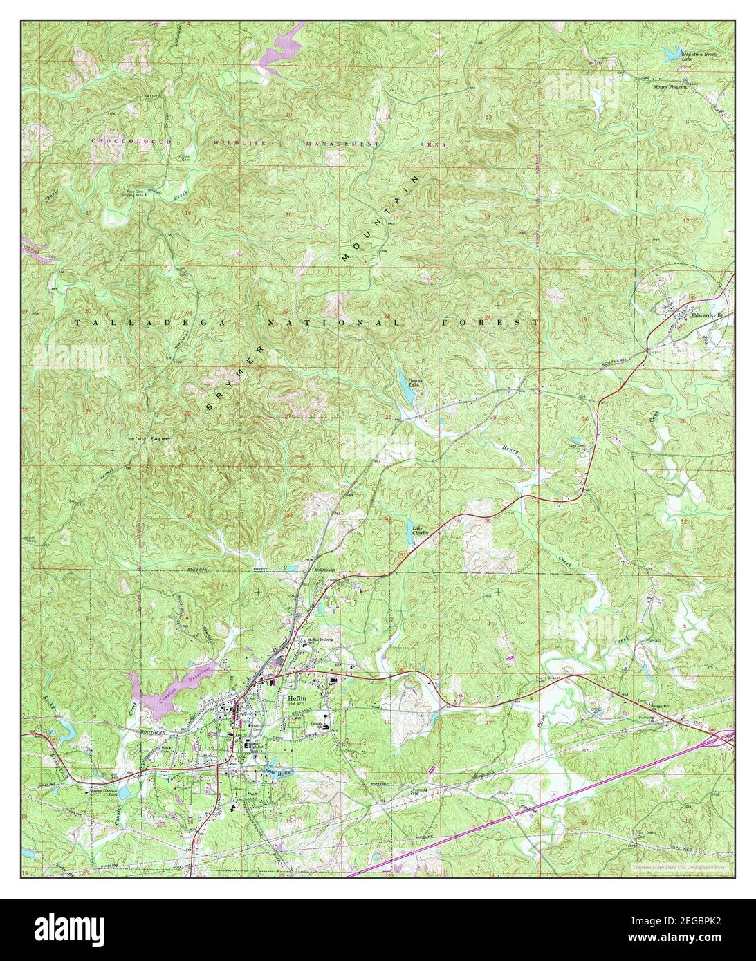 Heflin, Alabama, map 1967, 1:24000, United States of America by ...