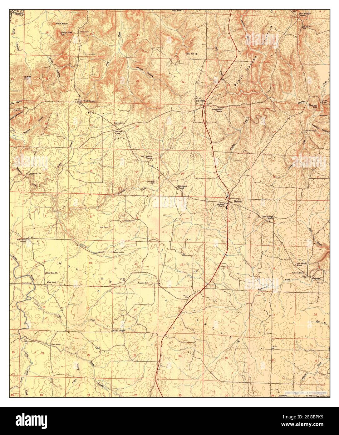 Map of hatton Cut Out Stock Images & Pictures - Alamy