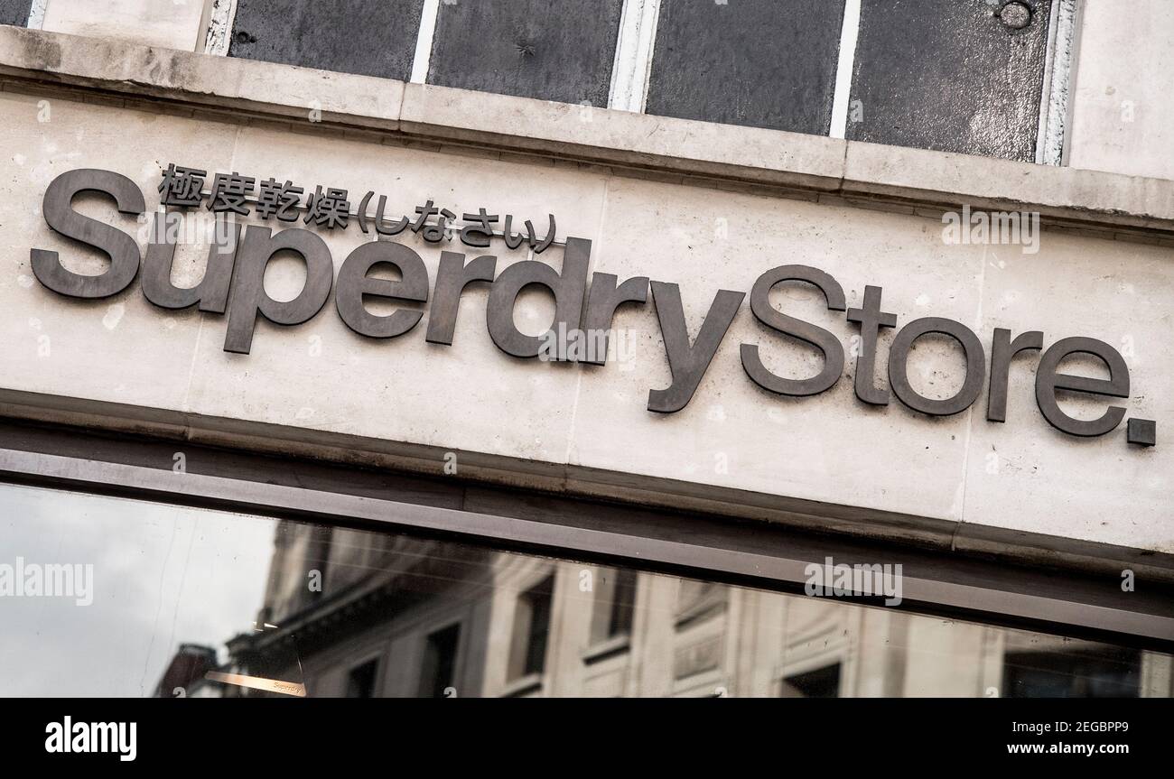 General View of a Super Dry store in London Stock Photo - Alamy