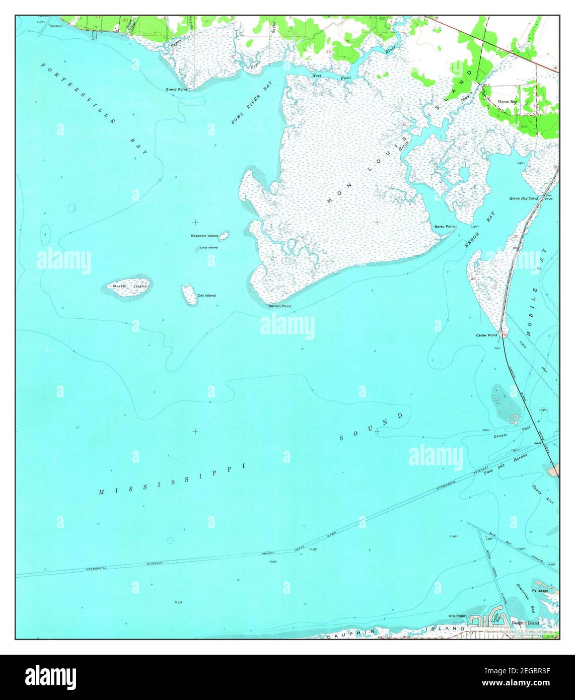 Heron Bay, Alabama, map 1958, 1:24000, United States of America by ...
