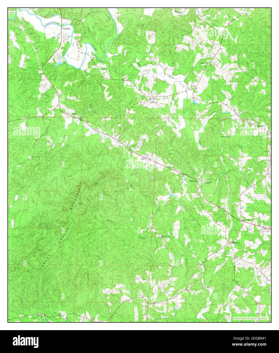 Hightower, Alabama, map 1966, 1:24000, United States of America by ...